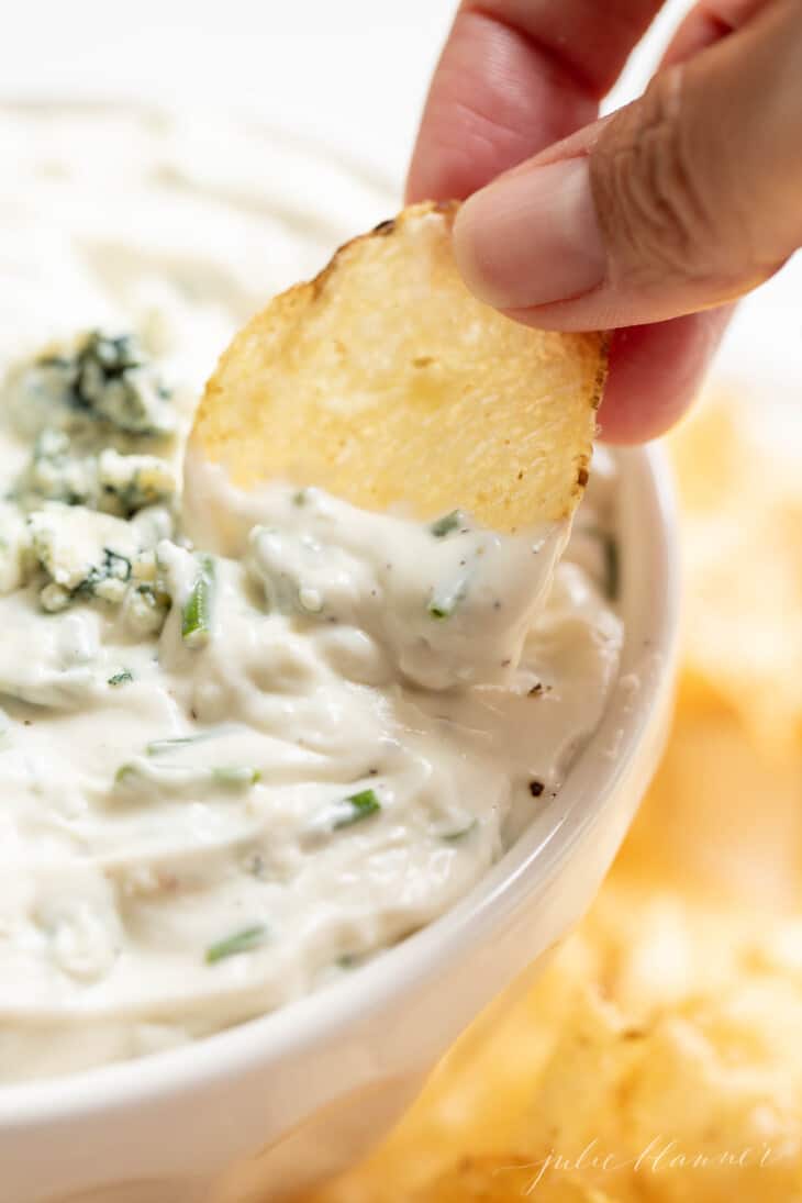 Blue Cheese Dip {Easy Appetizer Recipe} | Julie Blanner