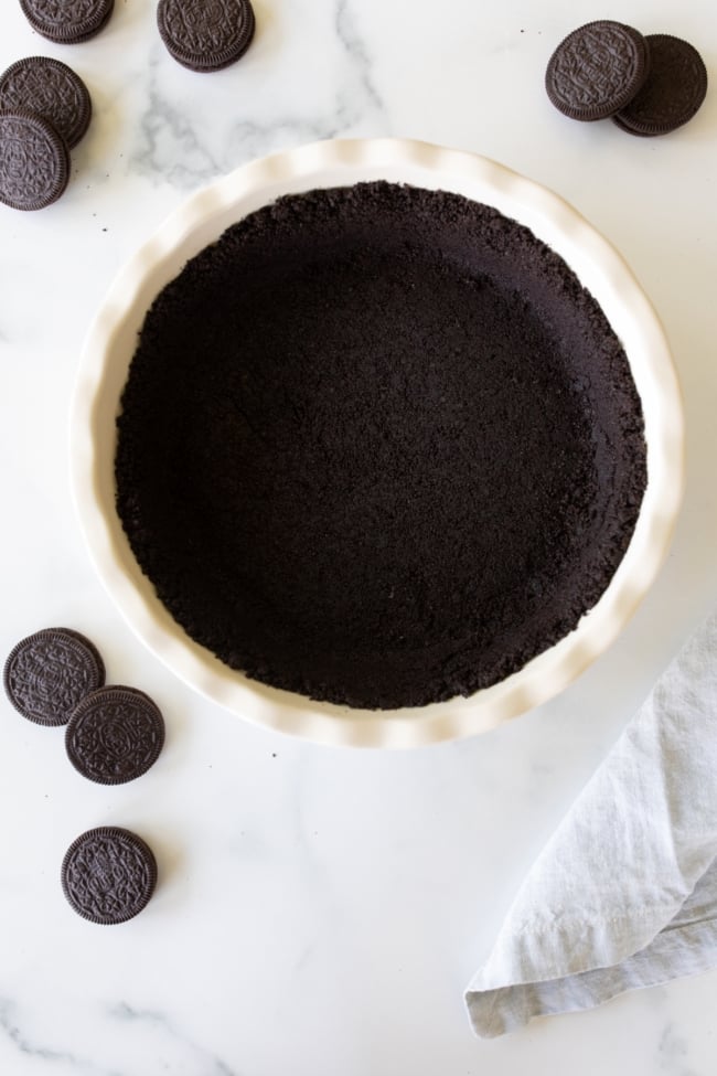Oreo Cookie Pie Crust Recipe | Julie Blanner