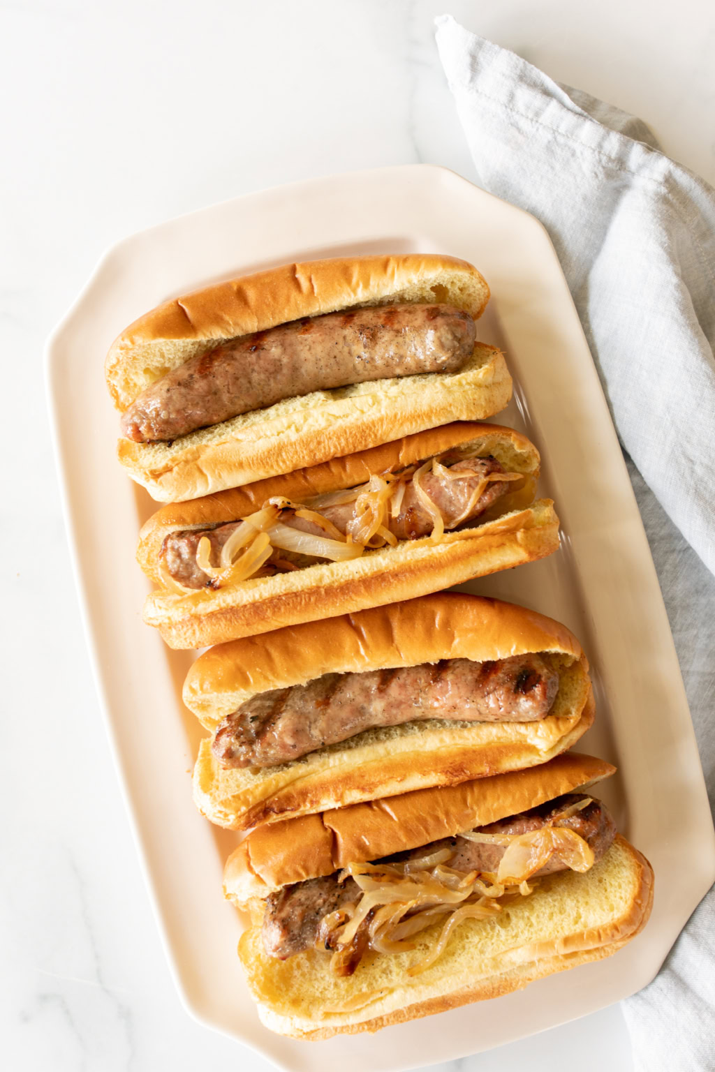 Grilled Brats and Brat Toppings | Julie Blanner
