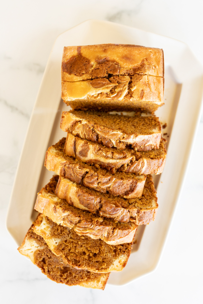 Pumpkin Cheesecake Bread Recipe | Julie Blanner