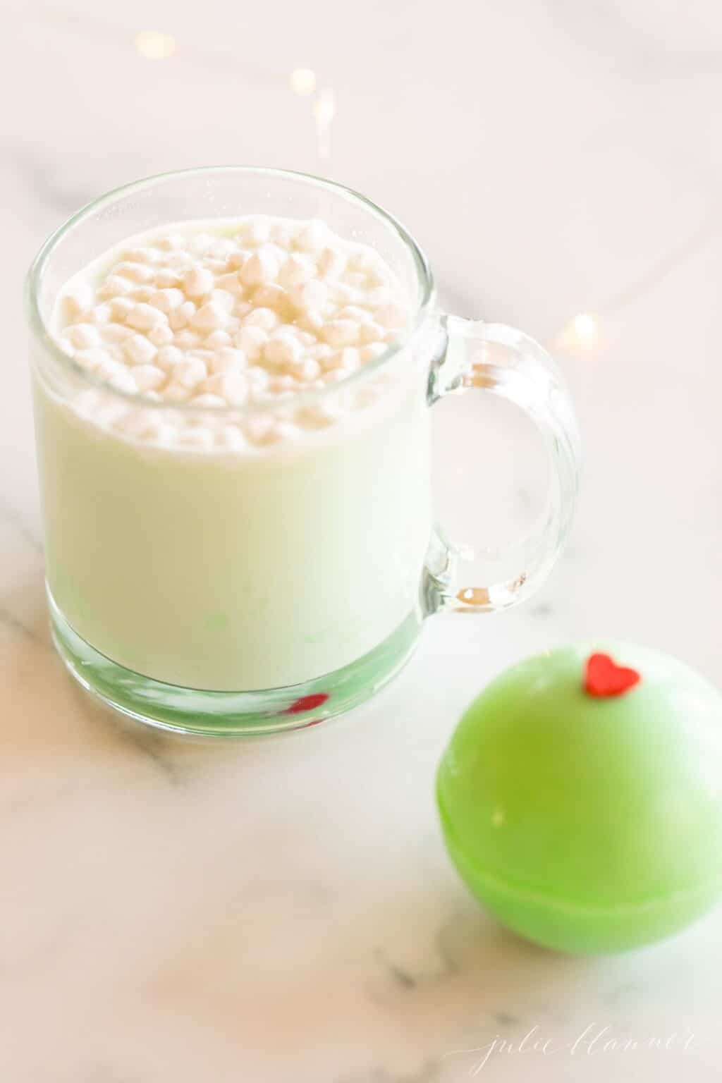 The Cutest Grinch Hot Chocolate Bombs | Julie Blanner