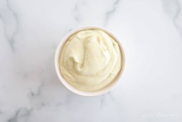 Easy Fast and Delicious Avocado Mayo | Julie Blanner