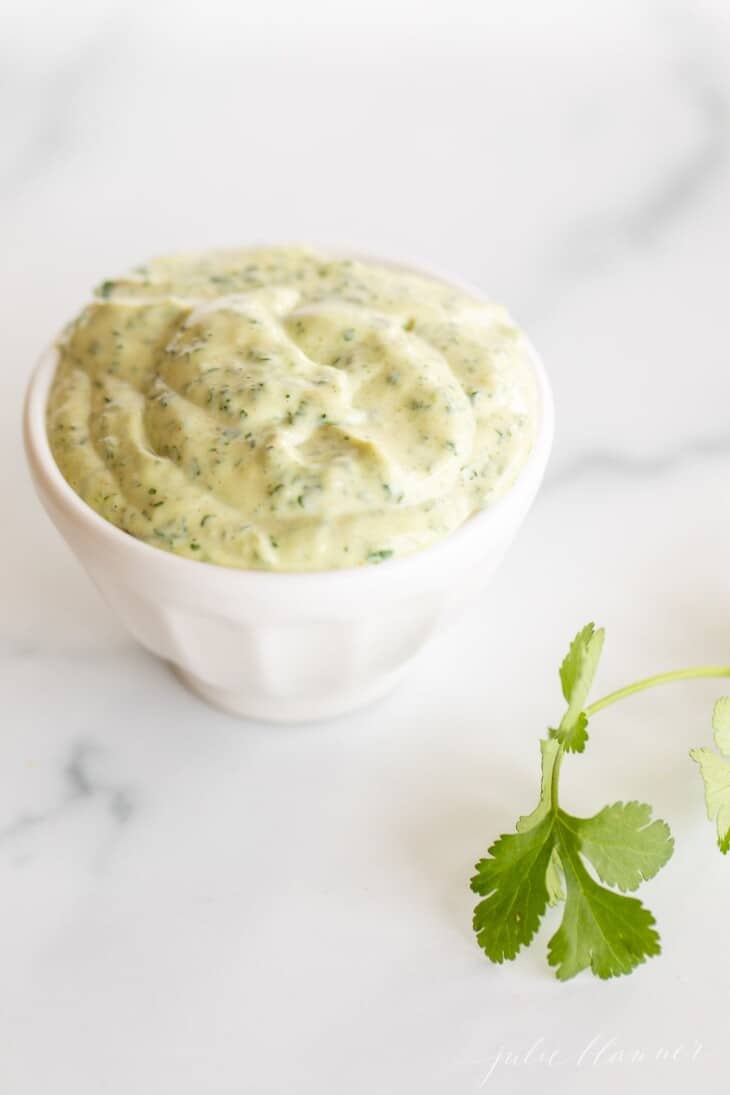 Easy Cilantro Aioli Recipe with Video | Julie Blanner