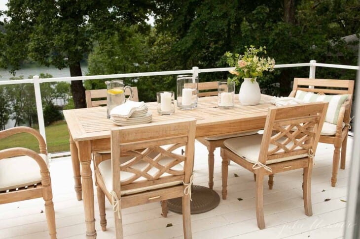 Everything You Need to Know About Teak Outdoor Furniture | Julie Blanner