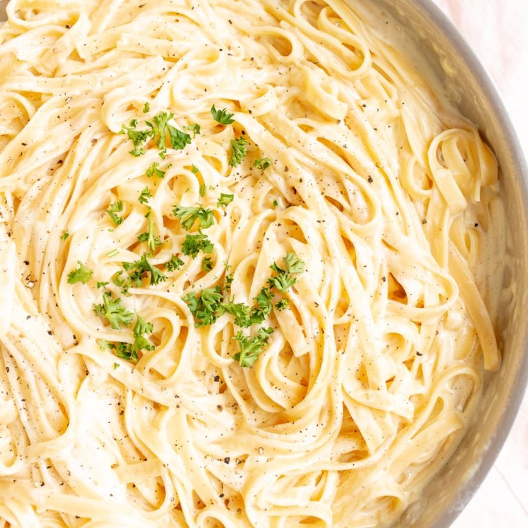 Rich and Creamy Fettuccine Alfredo | Julie Blanner