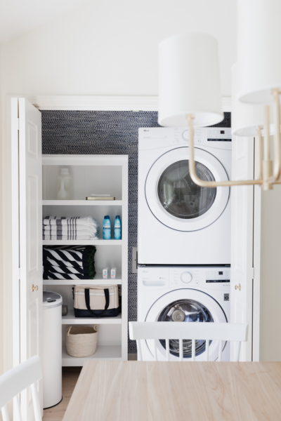 Easy + Affordable Laundry Closet Ideas | Julie Blanner
