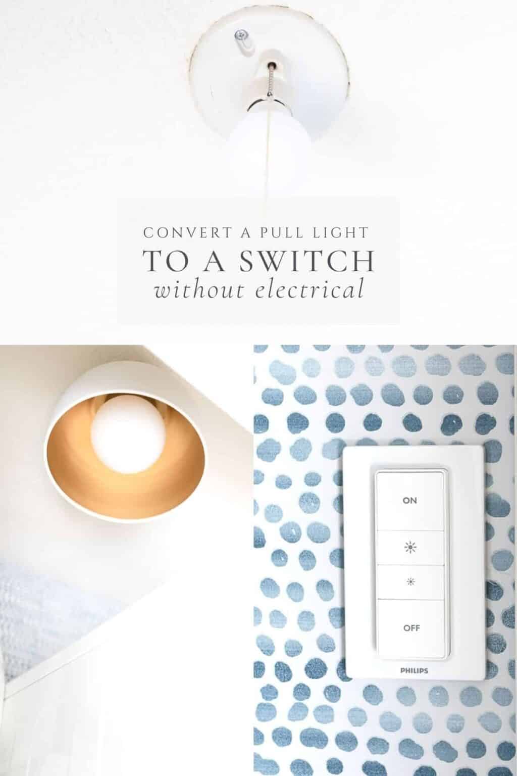 How to Turn a Pull Chain Light Fixture into a Switch | Julie Blanner