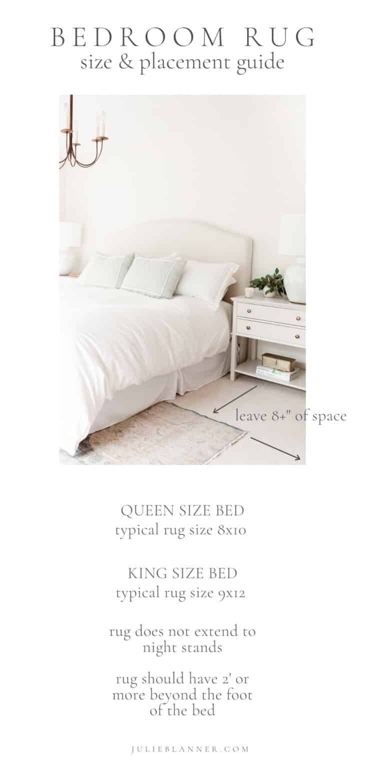 Bedroom Rug Size and Placement Guidelines | Julie Blanner