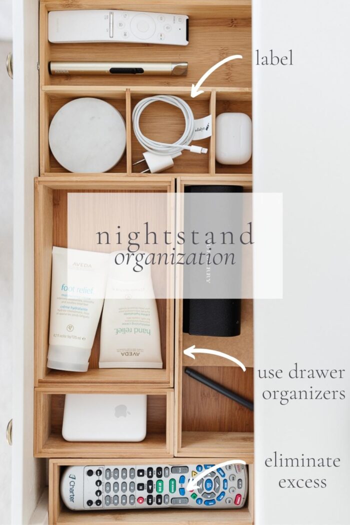 Simple Nightstand Organization Guide | Julie Blanner