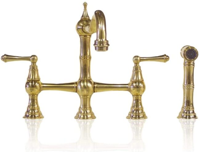 Unlacquered Brass Kitchen Faucet (Living Finish) | Julie Blanner