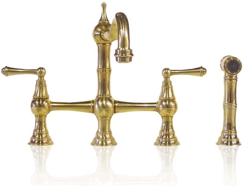 Unlacquered Brass Kitchen Faucet (Living Finish) | Julie Blanner