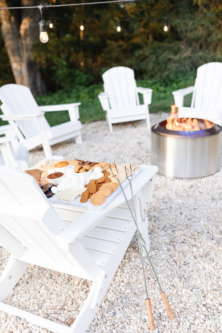 DIY Pea Gravel Fire Pit Patio | Julie Blanner