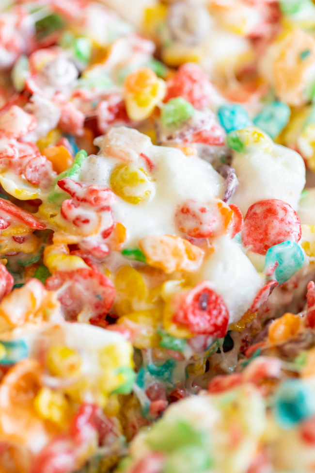 3-Ingredient Fruity Pebble Treats | Julie Blanner