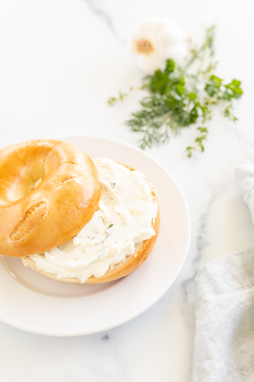 Garlic and Herb Cream Cheese | Julie Blanner