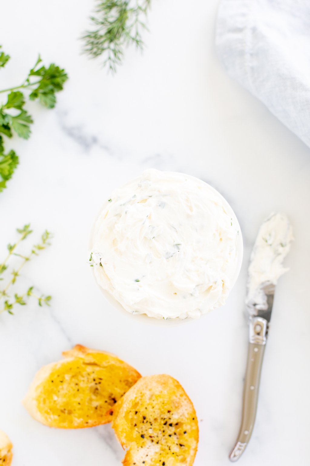 Garlic and Herb Cream Cheese | Julie Blanner